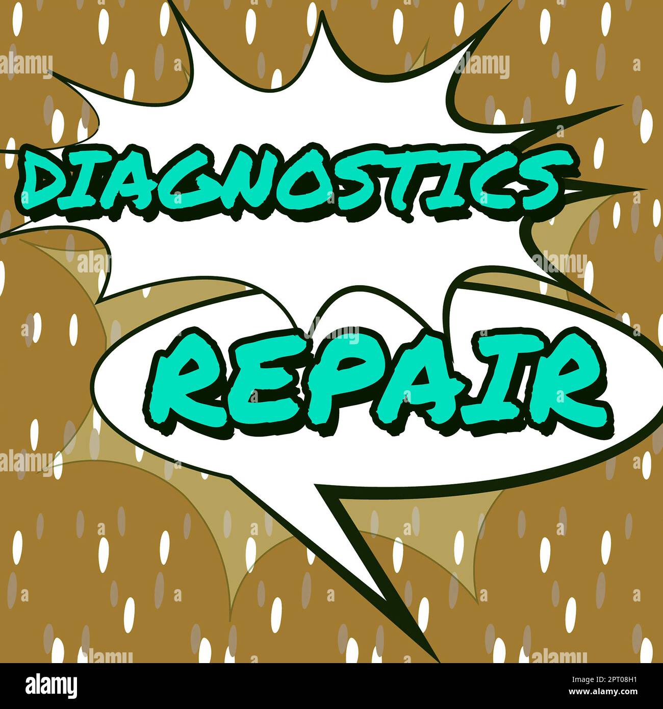 Hand writing sign Diagnostics RepairA program or routine that helps a ...