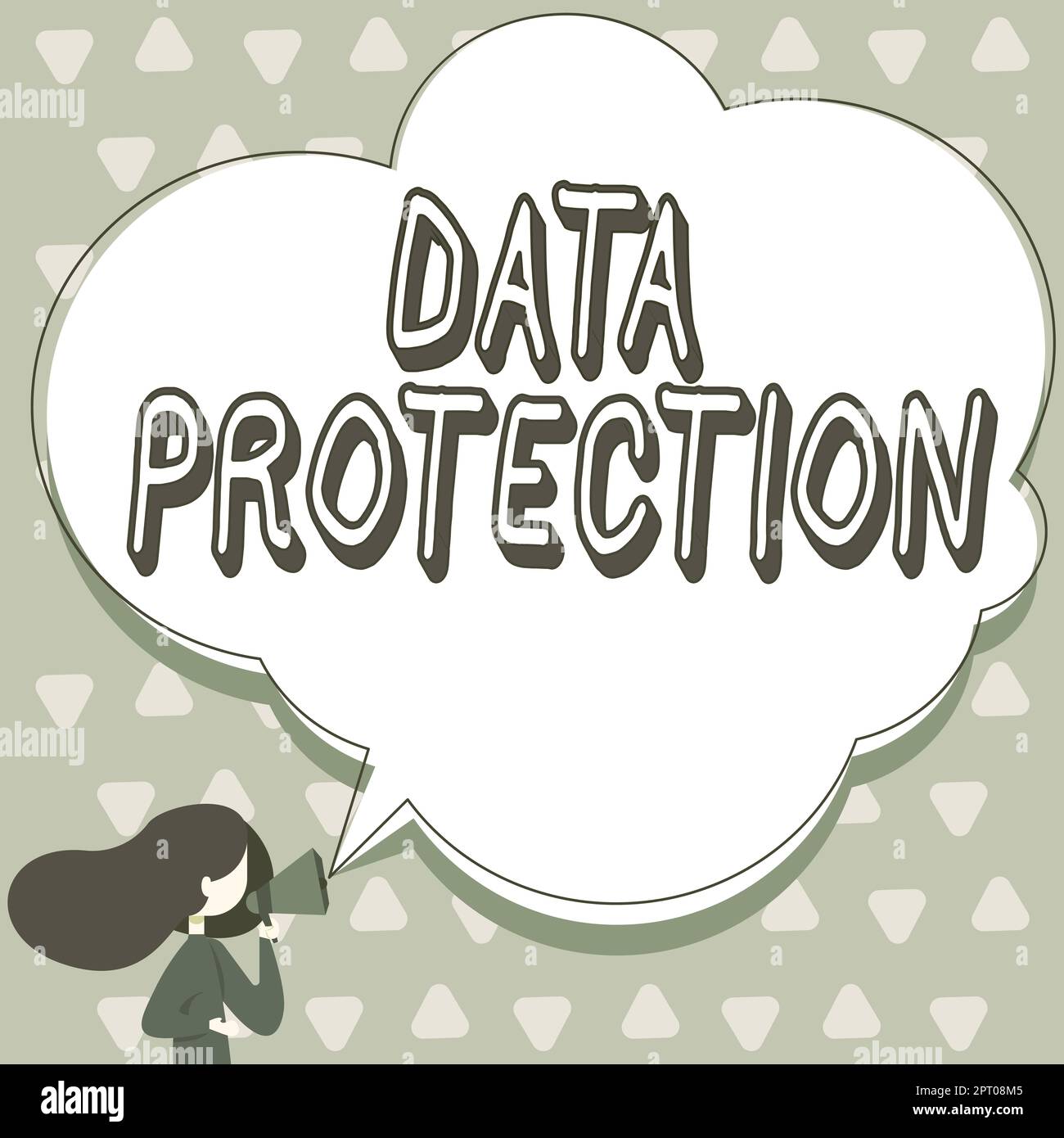 Hand writing sign Data ProtectionProtect IP addresses and personal data ...