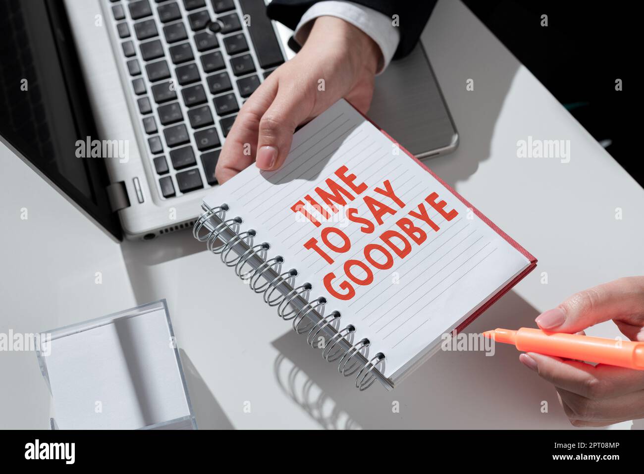 Text sign showing Time To Say Goodbye, Conceptual photo Bidding ...