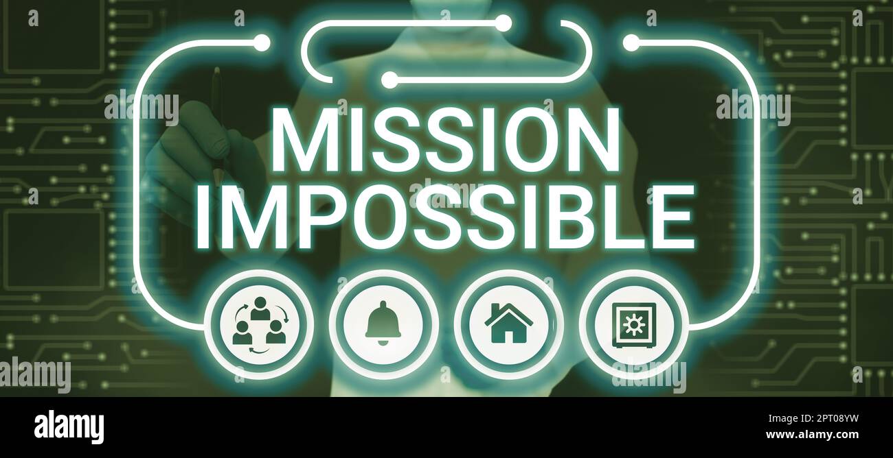 Text caption presenting Mission ImpossibleDifficult Dangerous ...