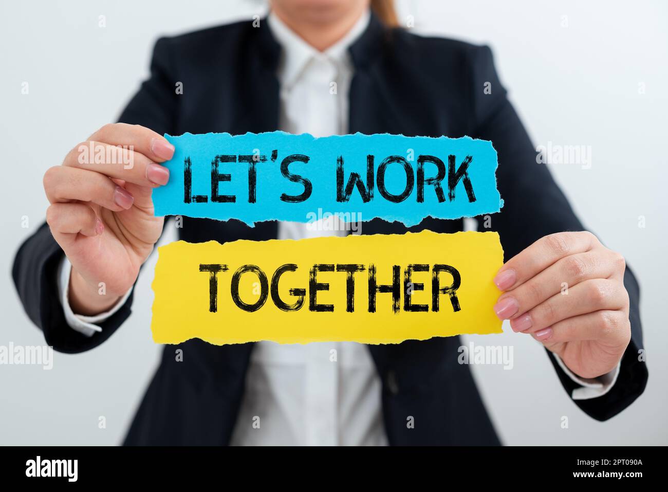Inspiration showing sign Let S Is Work Together, Concept meaning Unite ...