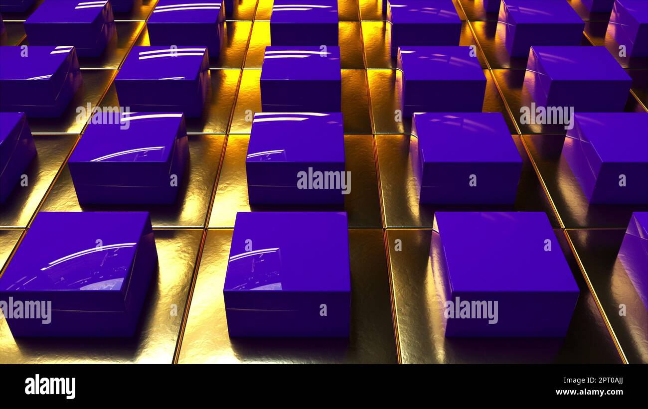 Rotation cubes. Computer generated 3d render Stock Photo - Alamy