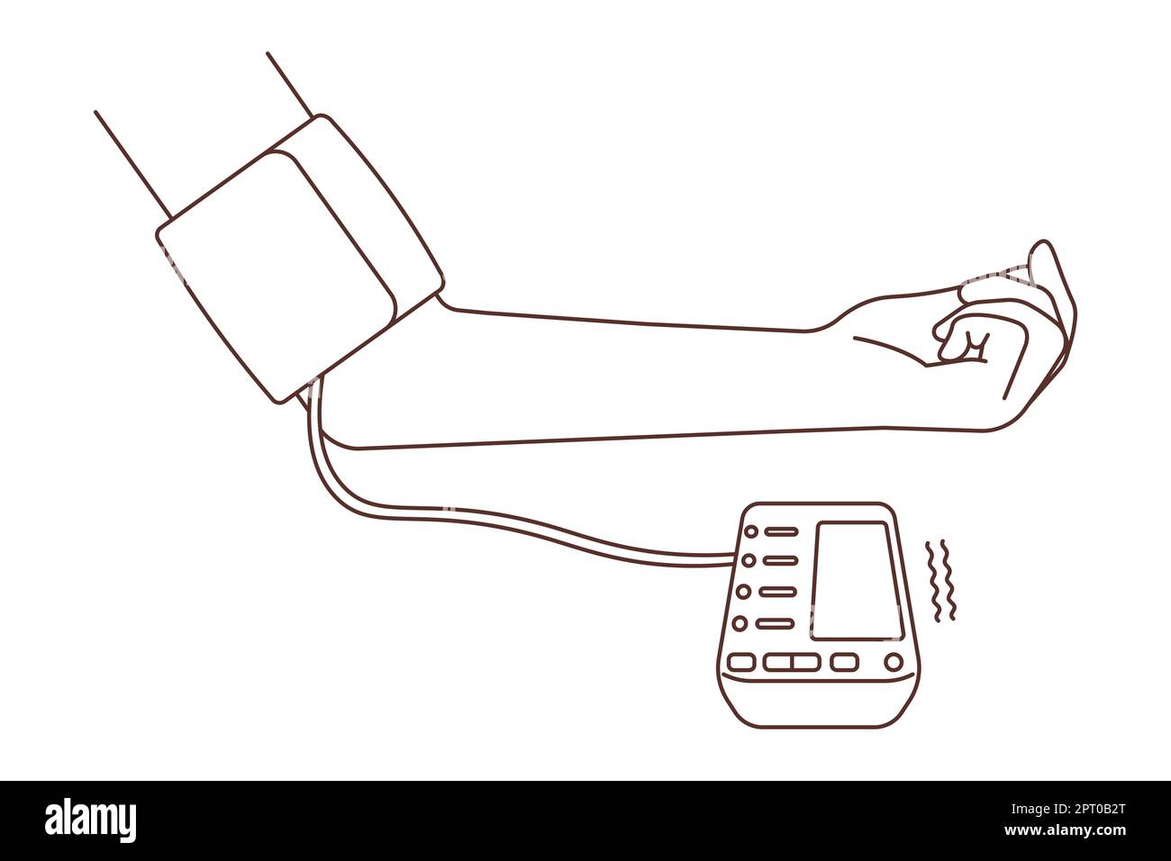 Blood Pressure Cuff Cartoon Black And White