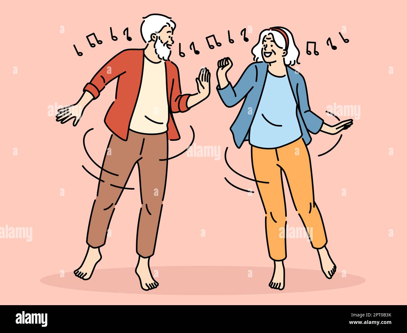 Overjoyed elderly couple have fun dancing together. Smiling mature man ... Overjoyed elderly couple have fun dancing together. Smiling mature man ...