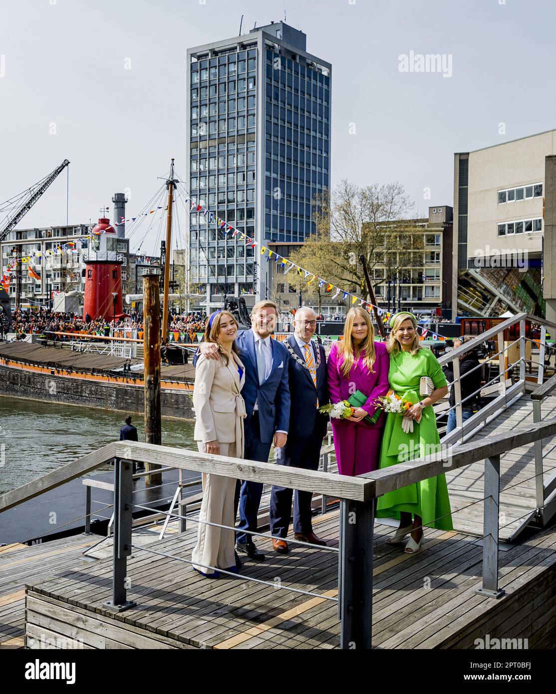 ROTTERDAM - King Willem-Alexander, Queen Maxima, Princess Ariane and ...