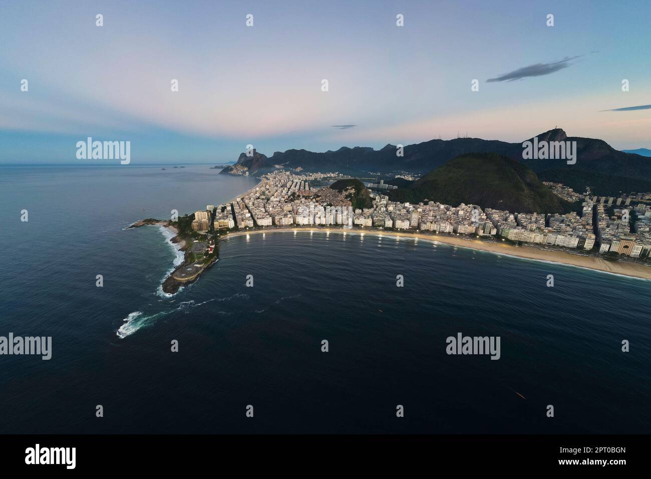 Aerial View of Copacabana Fort and the Beach in Rio de Janeiro, Brazil ...