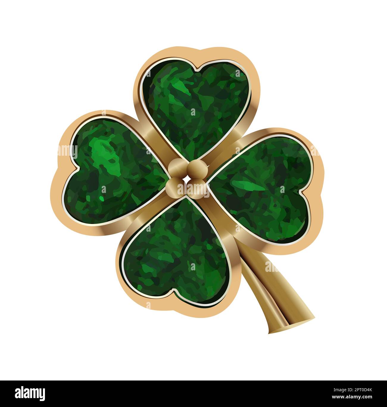 Saint Patricks Day. CLOVER SHEET ON A WHITE BACKGROUND. JEWELRY ...