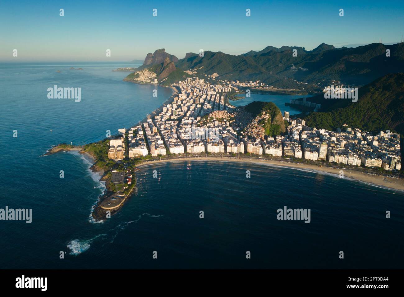 Aerial View of Copacabana Fort and the Beach in Rio de Janeiro, Brazil ...