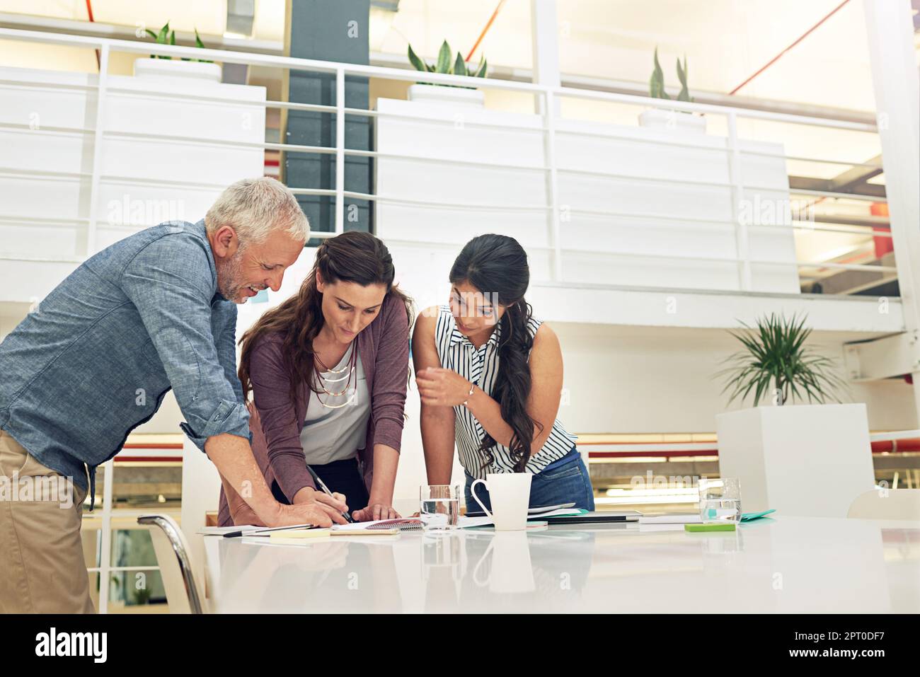 Combining their knowledge, skills and experience. a team of colleagues ...