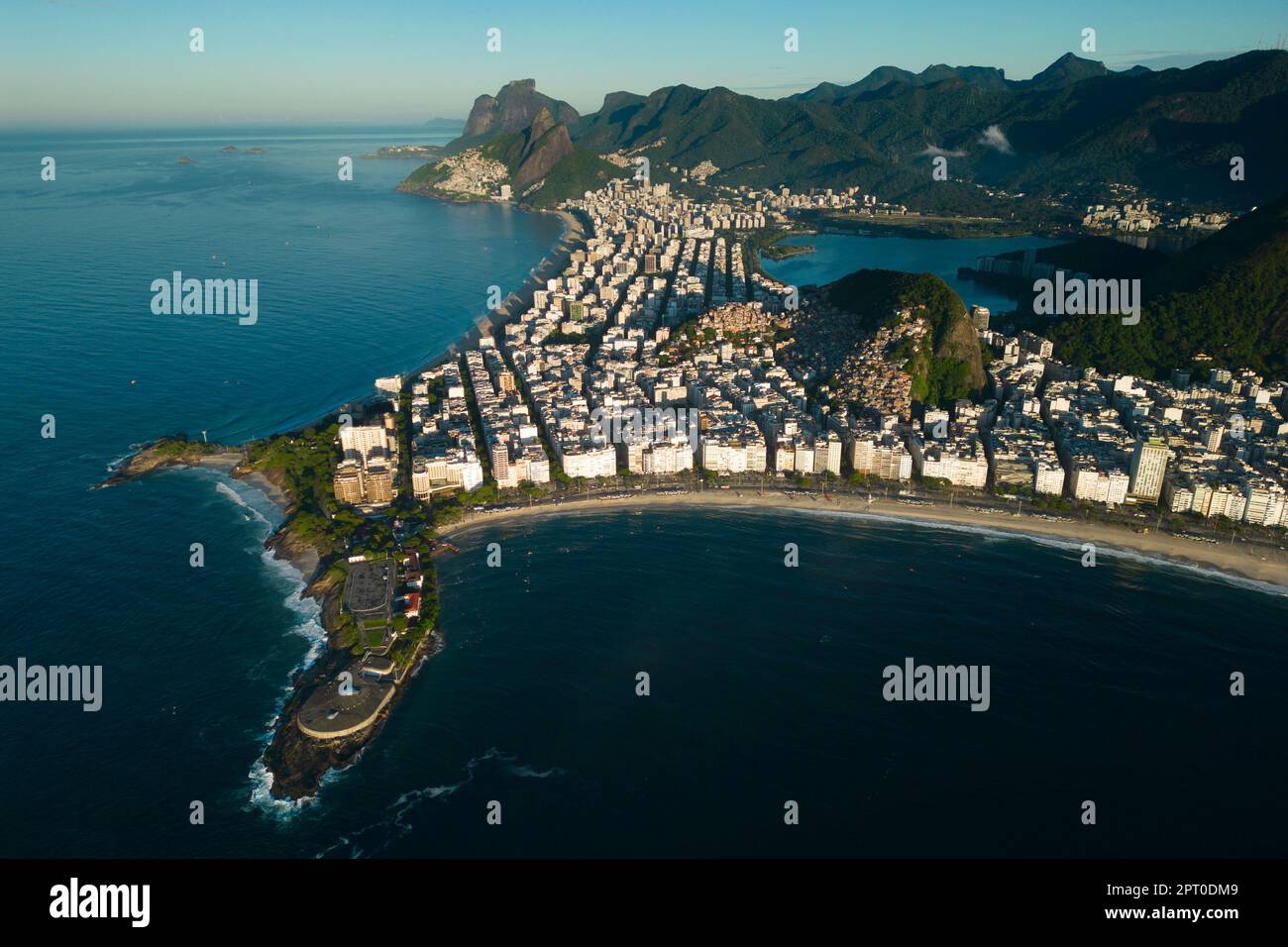 Aerial View of Copacabana Fort and the Beach in Rio de Janeiro, Brazil ...