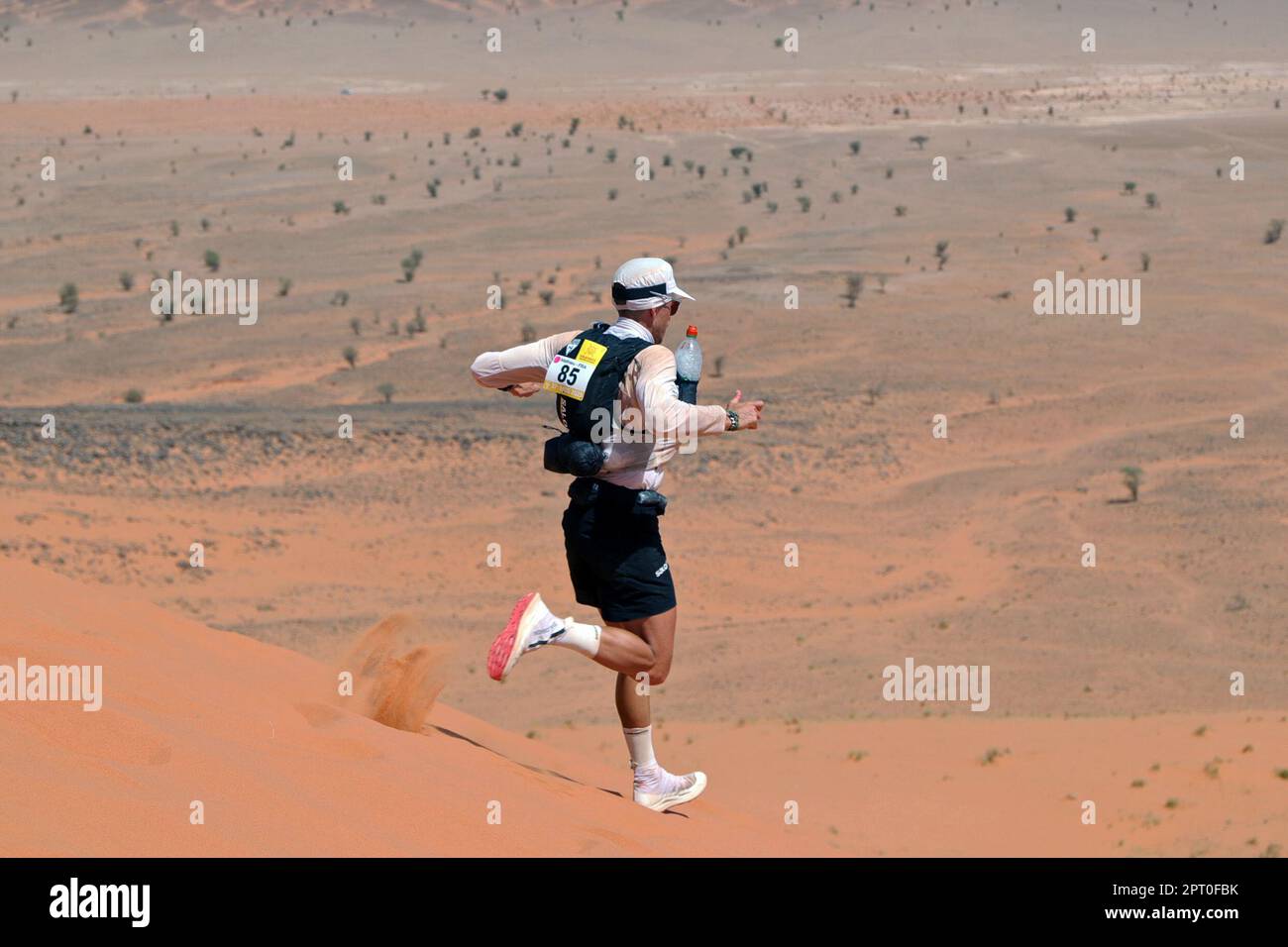 Morocco, Sahara Desert. 26th Apr, 2023. Marathon des Sables Day 4 ...