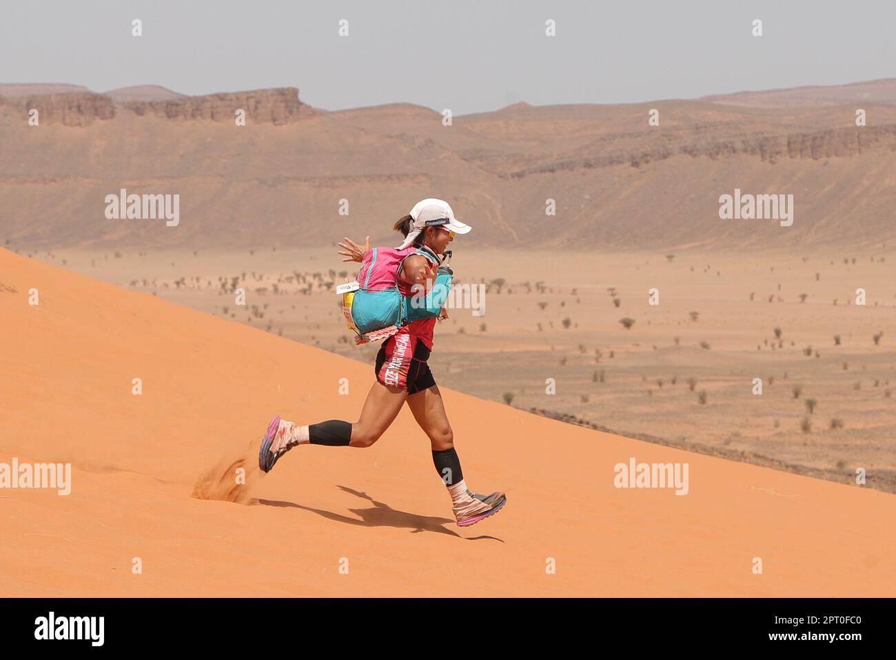 Morocco, Sahara Desert. 26th Apr, 2023. Marathon des Sables Day 4 ...