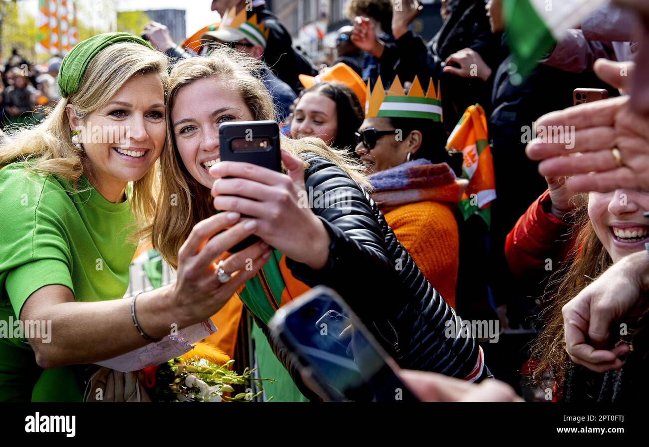ROTTERDAM - Queen Maxima during King's Day in Rotterdam. The visit ...