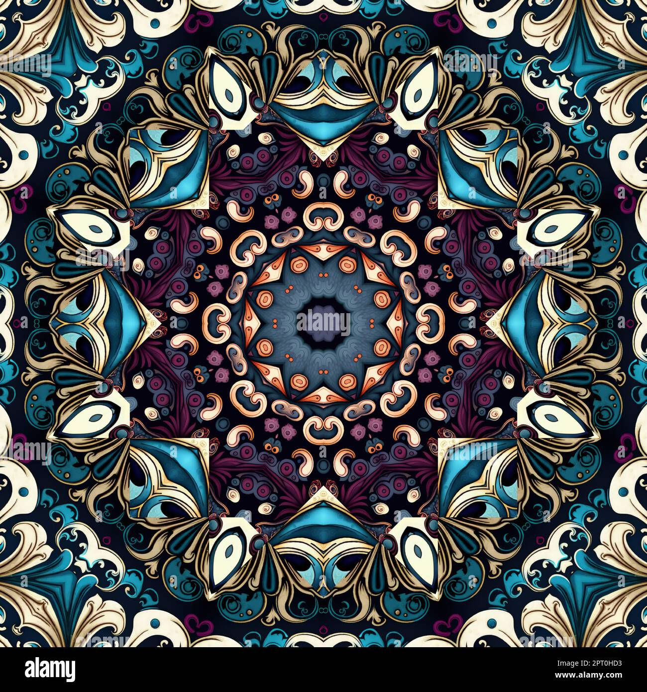 Ornamental victorian seamless wallpaper in roccoco style. Repeat tile ...