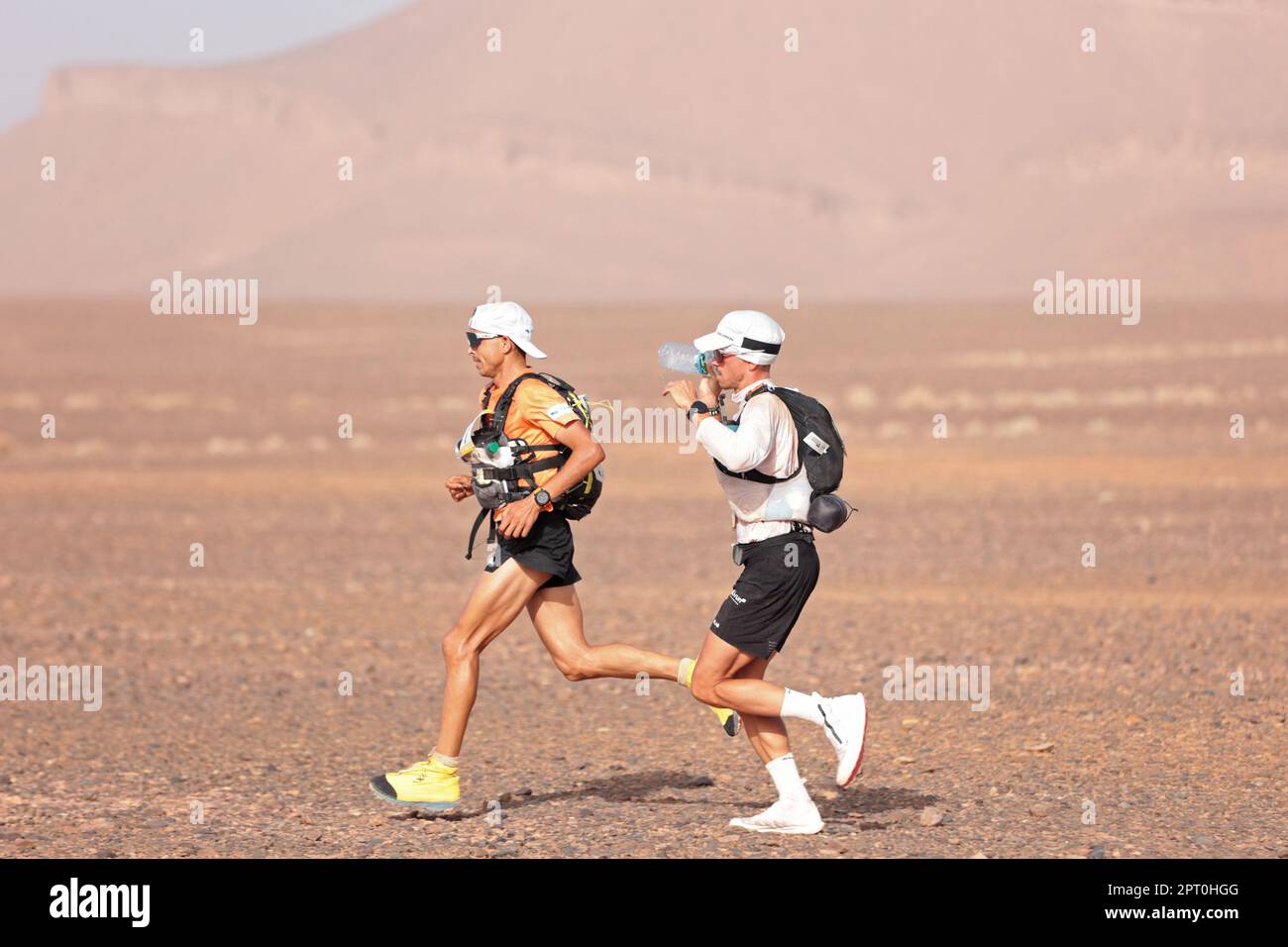 Morocco, Sahara Desert. 25th Apr, 2023. Marathon des Sables Day 3; Aziz ...
