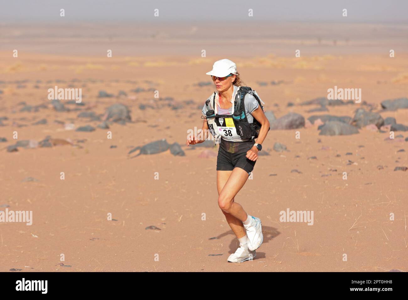 Morocco, Sahara Desert. 25th Apr, 2023. Marathon des Sables Day 3 ...
