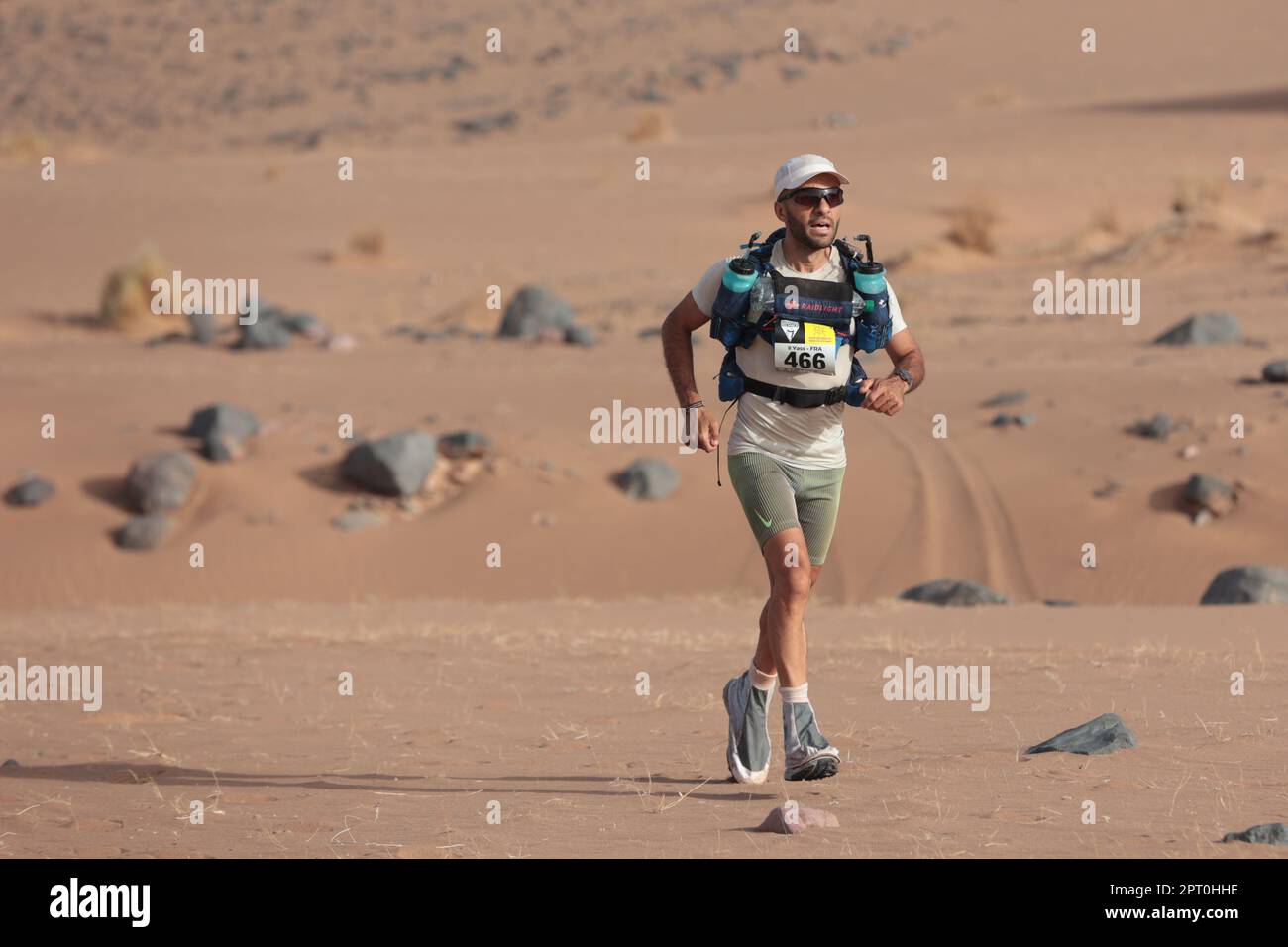Morocco, Sahara Desert. 25th Apr, 2023. Marathon des Sables Day 3; Il ...