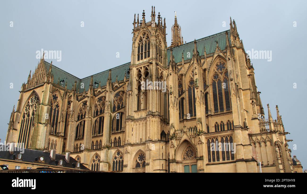 st stephen cathedral in metz (france Stock Photo - Alamy