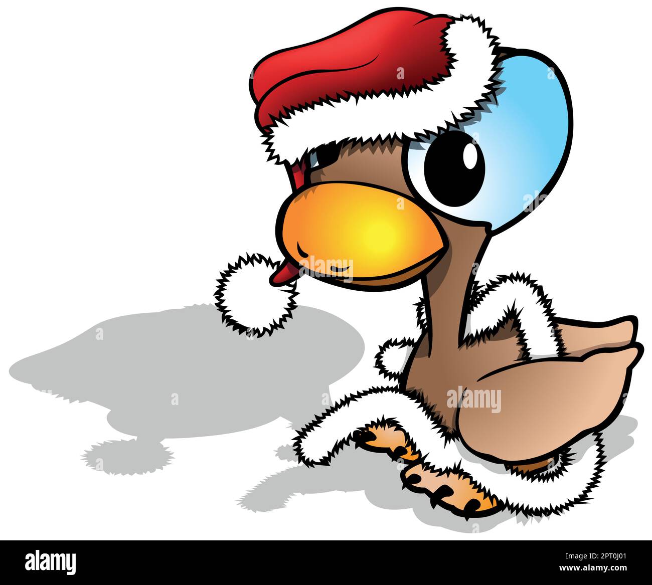 Cute Brown Duckling as Santa Claus Stock Vector Image & Art - Alamy
