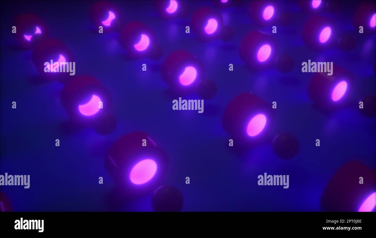 Circle geometry with neon. Computer generated 3d render Stock Photo - Alamy