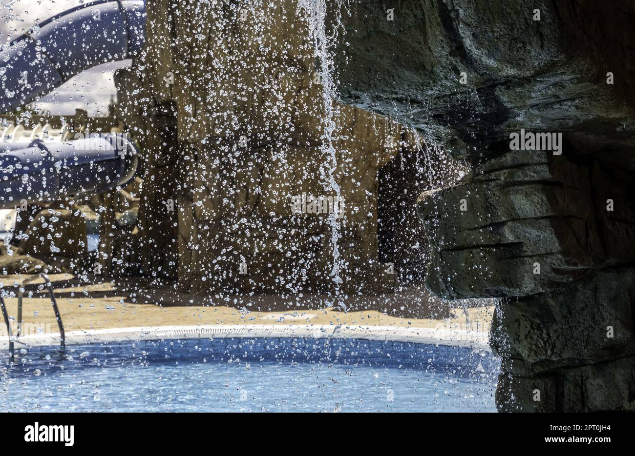 Summer pool detail on a hot day in August, vacations and fun Stock ...