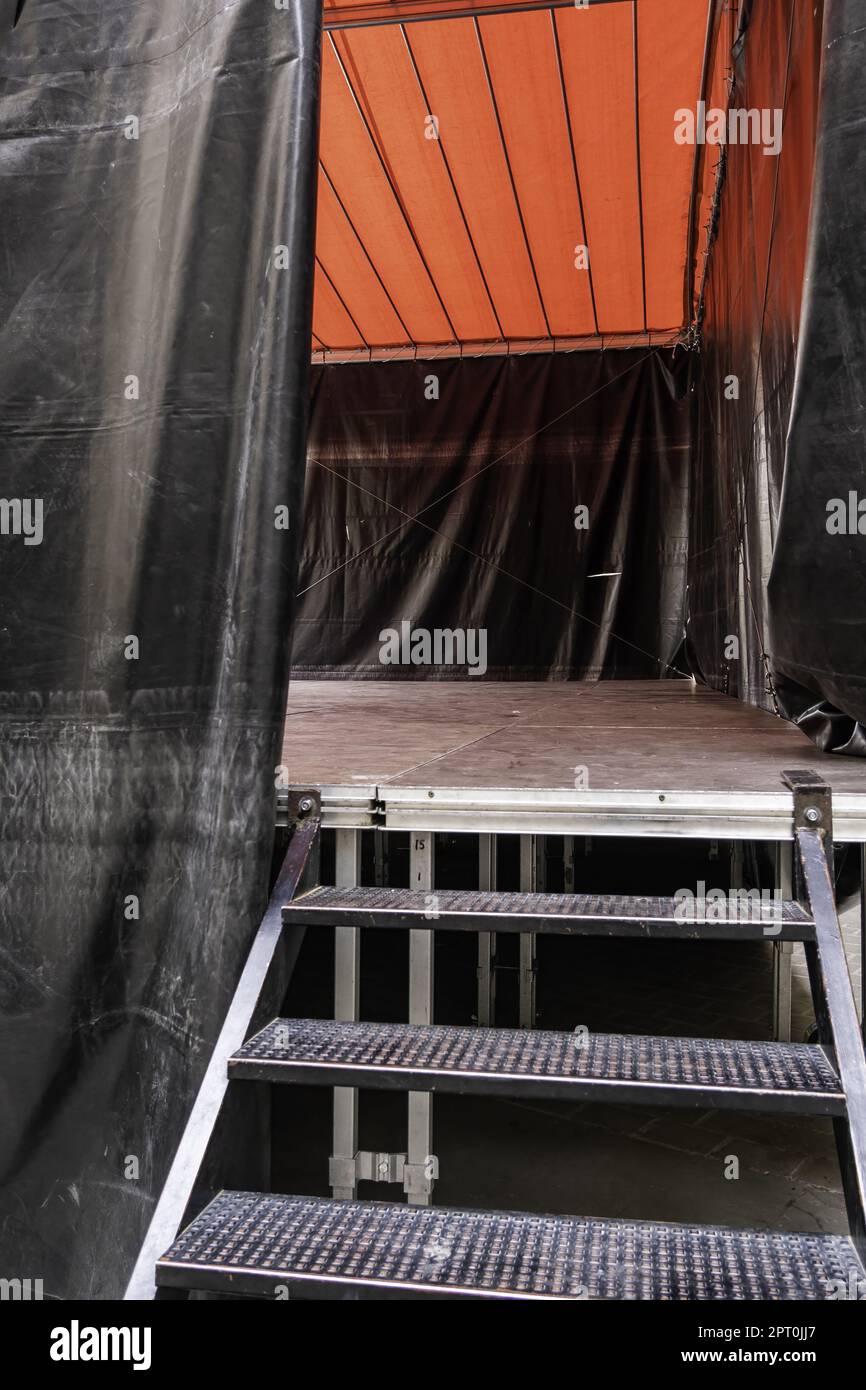Detail of access to a stage, show Stock Photo - Alamy