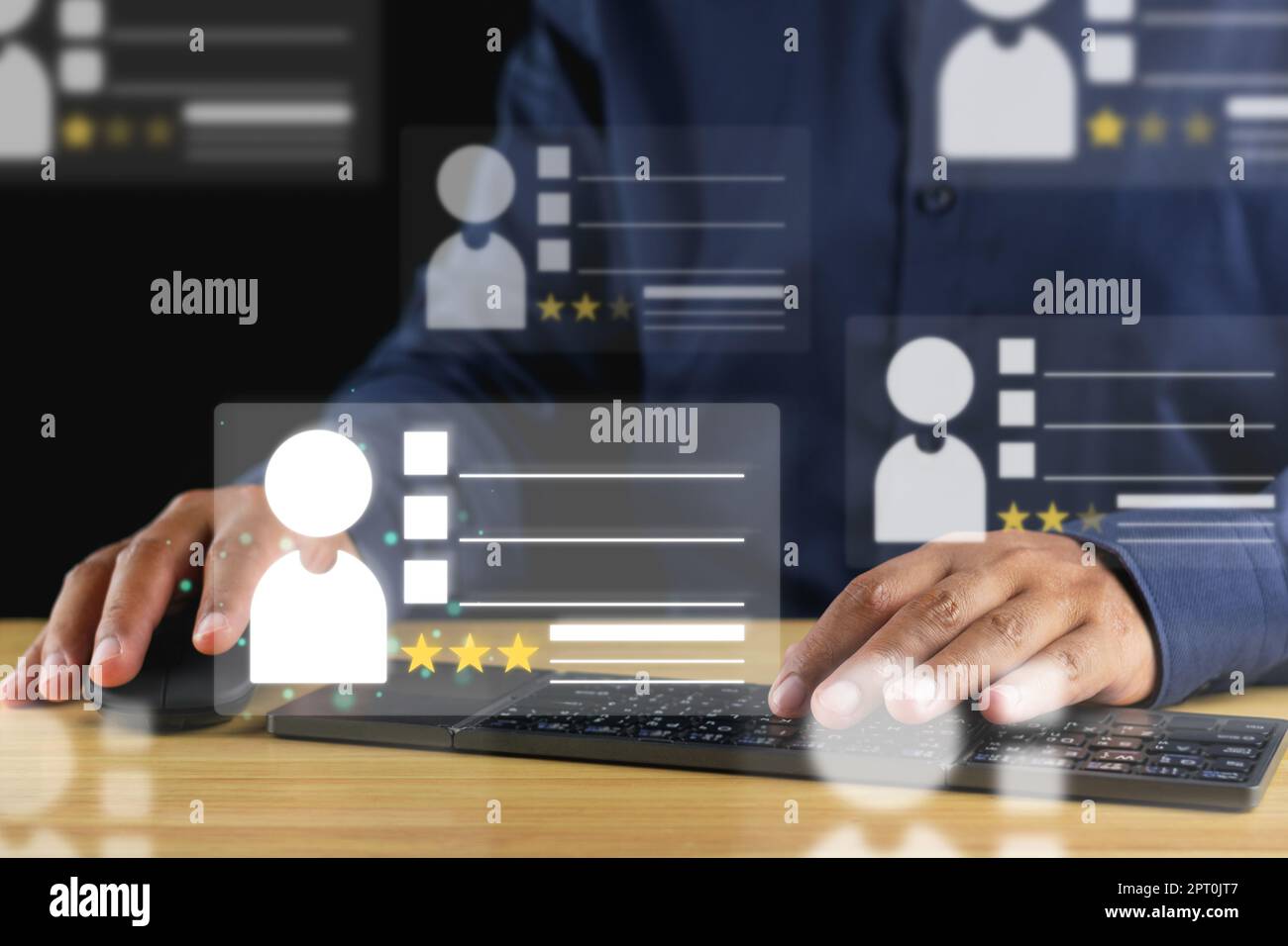 Recruitment concept. Human Resource Manager finds new people to join an ...