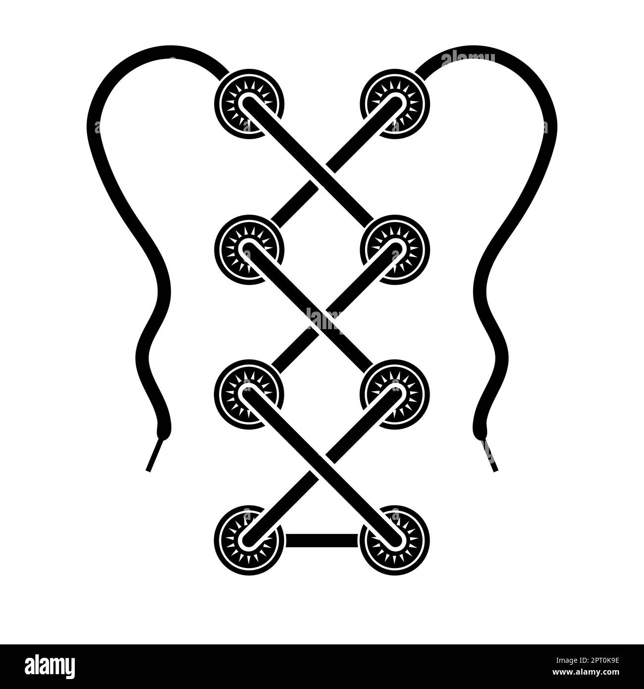 Shoelace knot Black and White Stock Photos & Images - Alamy