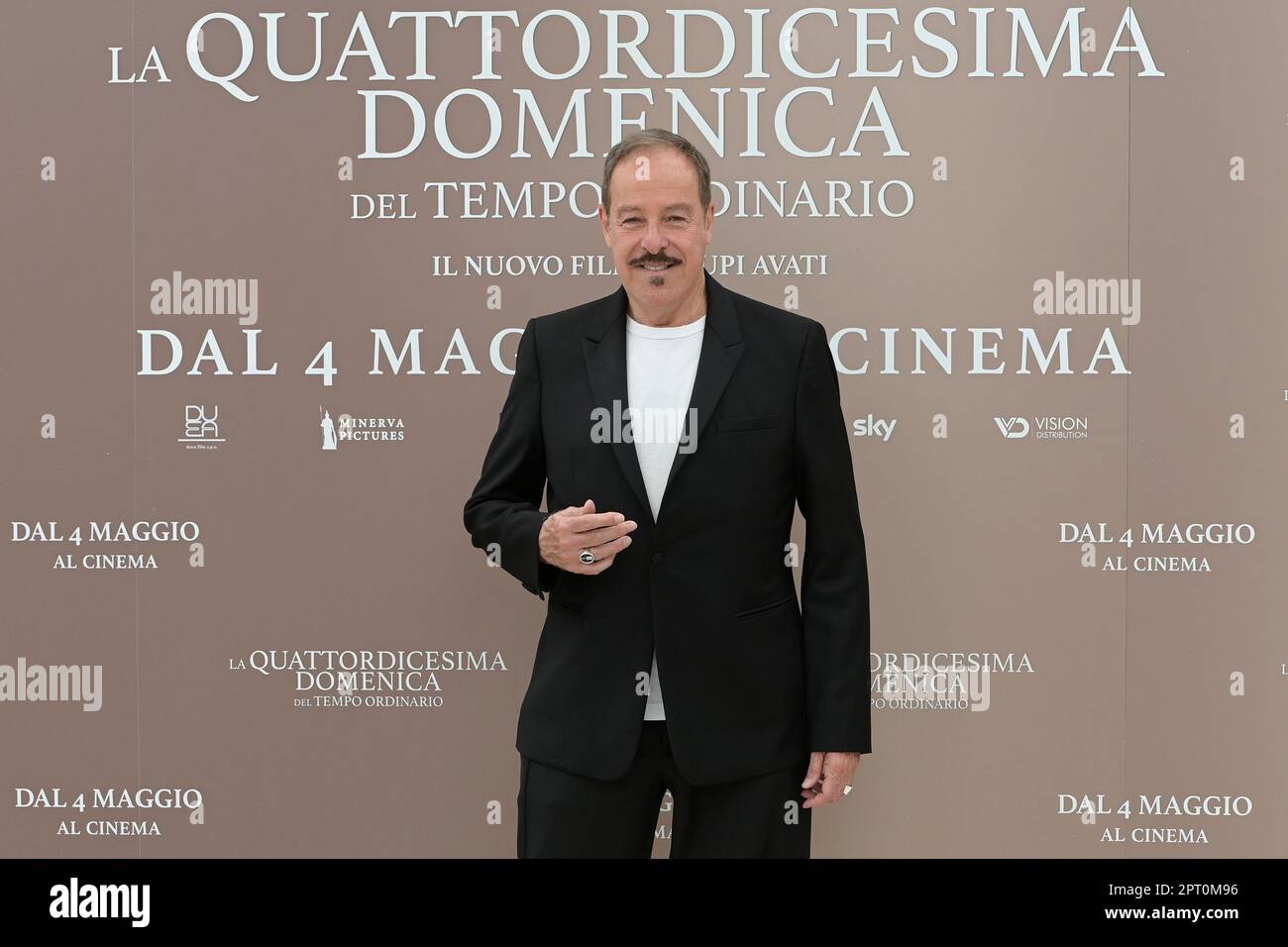 Rome, Italy. 27th Apr, 2023. Massimo Lopez attends at the photocall of ...