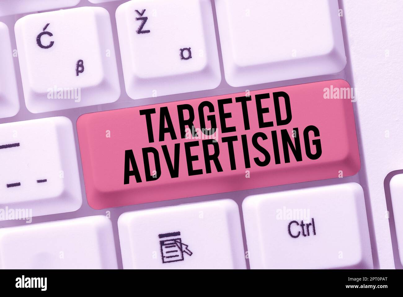 Sign displaying Targeted Advertising, Word Written on Online ...