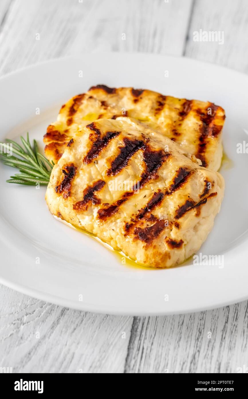 Portion of traditional cypriot Halloumi cheese Stock Photo - Alamy