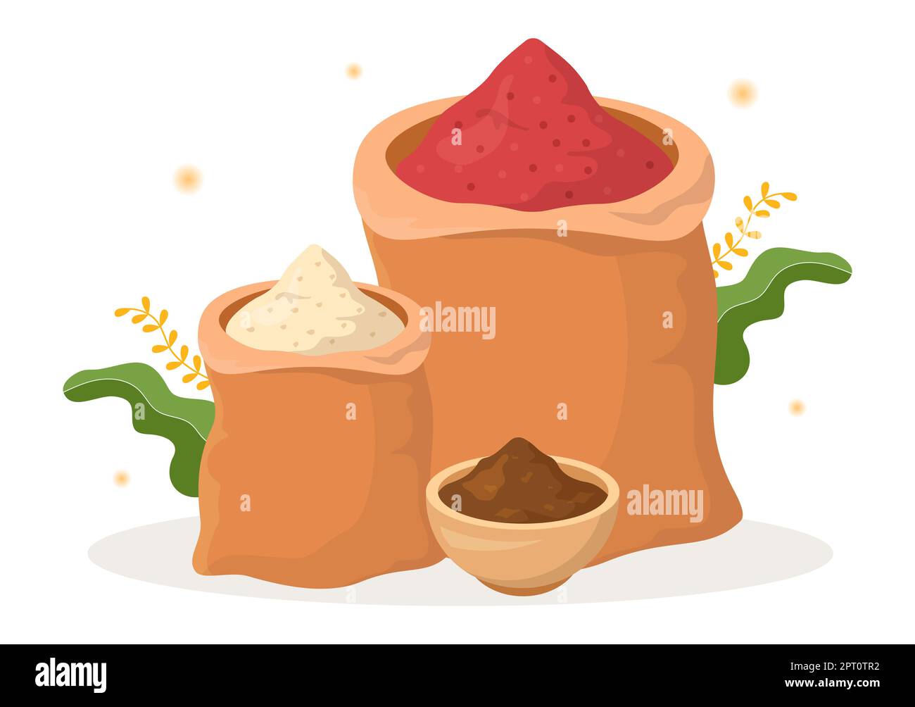 Spice Shop with Different Hot Spices, Condiment, Exotic Fresh Seasoning ...