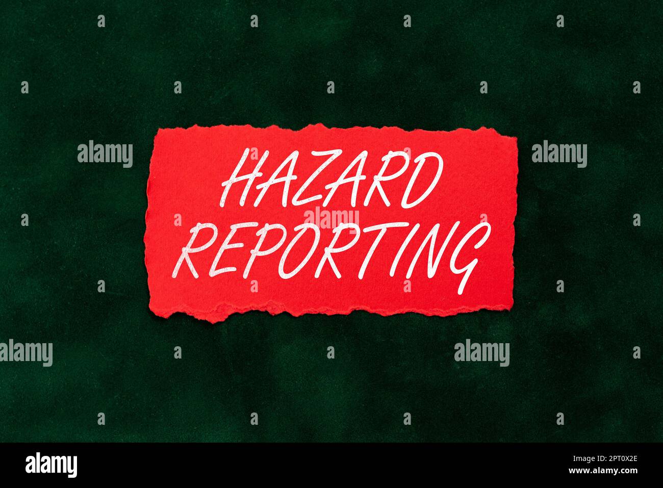 Conceptual caption Hazard Reporting, Business overview account or ...