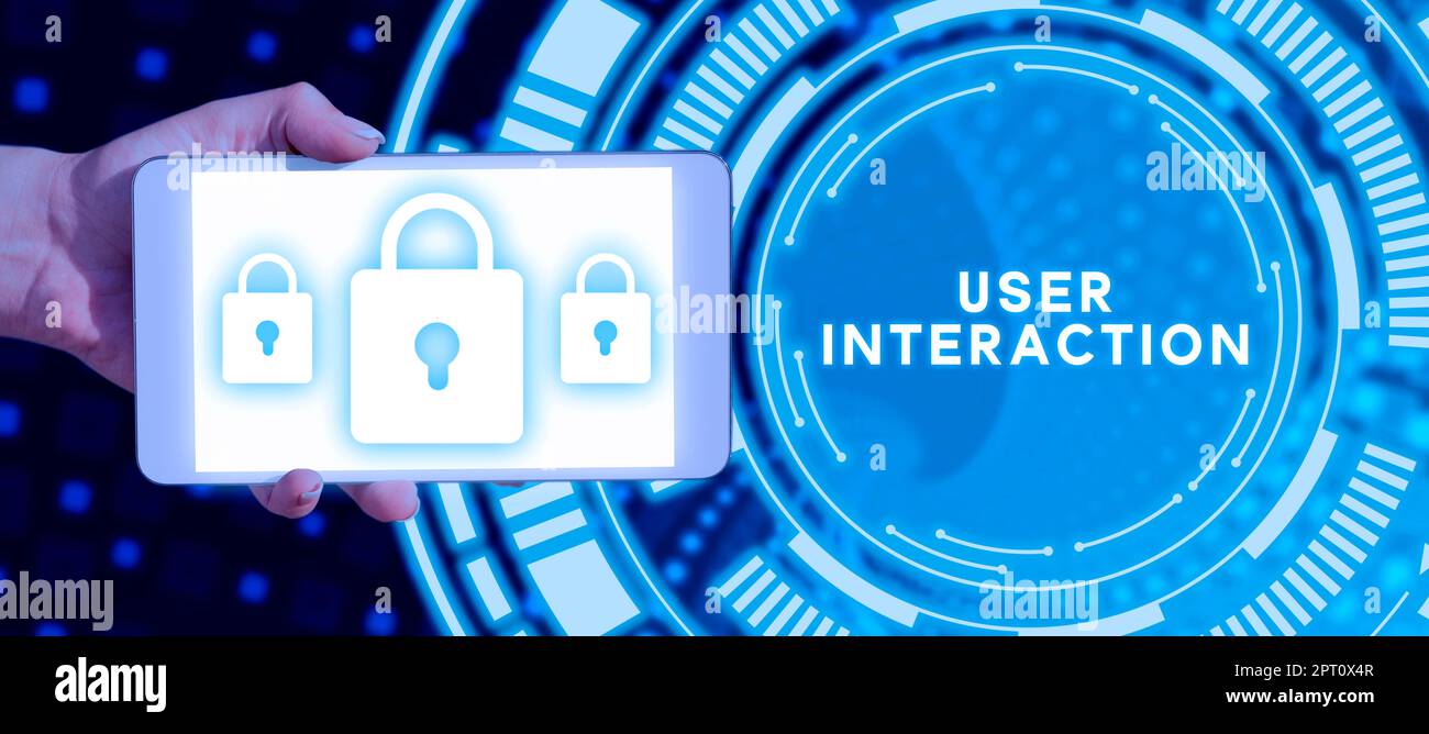 Hand writing sign User Interaction, Conceptual photo how the customer ...