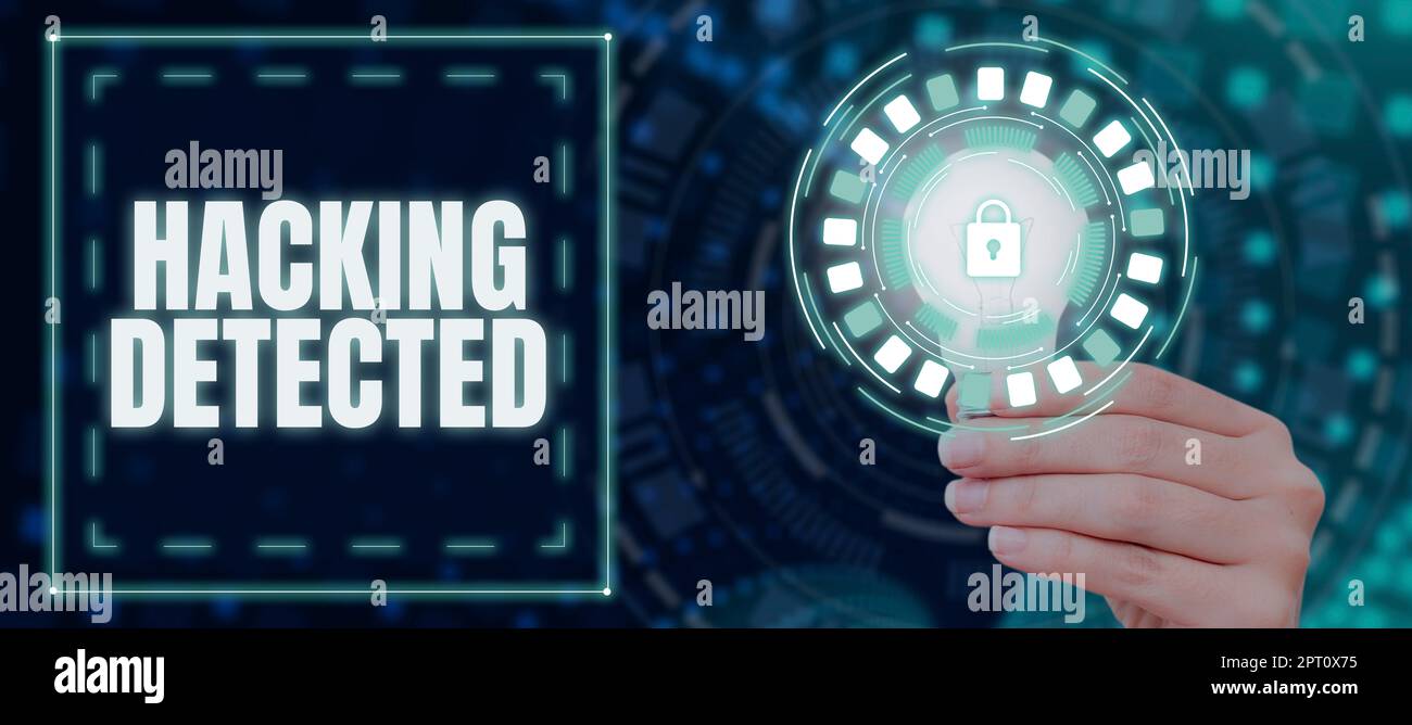 Hand Writing Sign Hacking Detected Concept Meaning Activities That