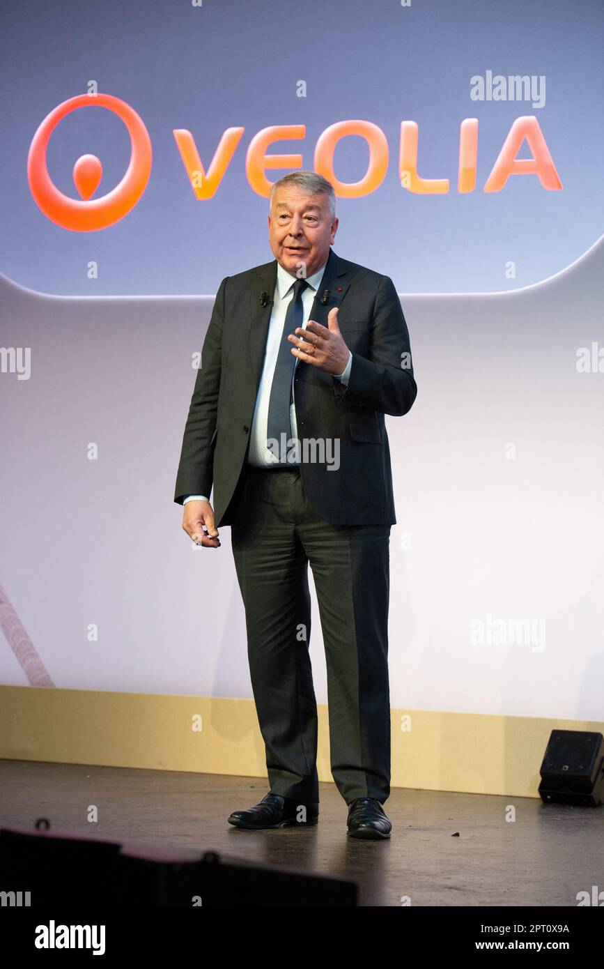 Paris, France. 27th Apr, 2023. Antoine Frérot, Chairman of the Board of ...