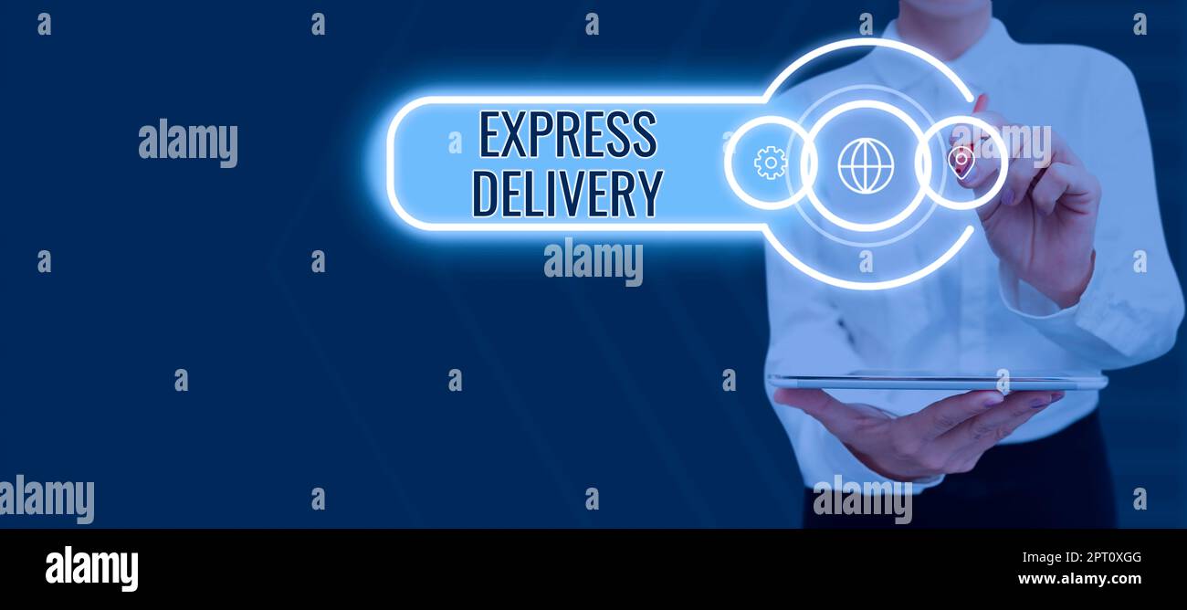 Conceptual display Express Delivery, Word Written on expediting the ...