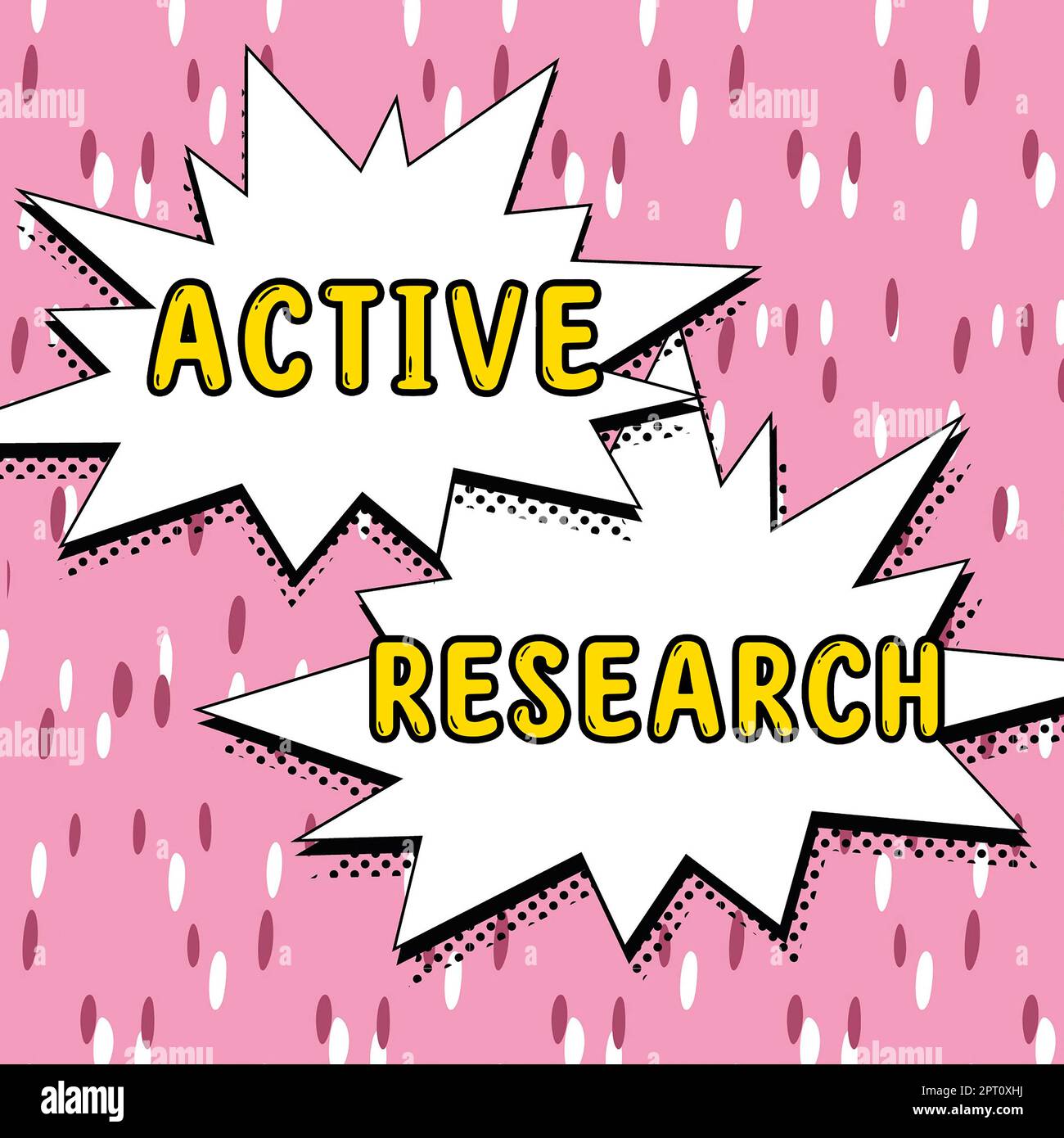 Hand writing sign Active Research, Word for Simultaneous process of ...