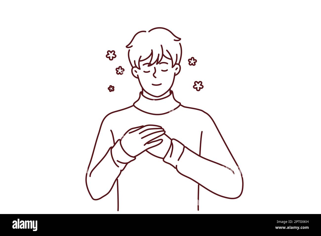 Happy optimistic man Stock Vector Images - Alamy