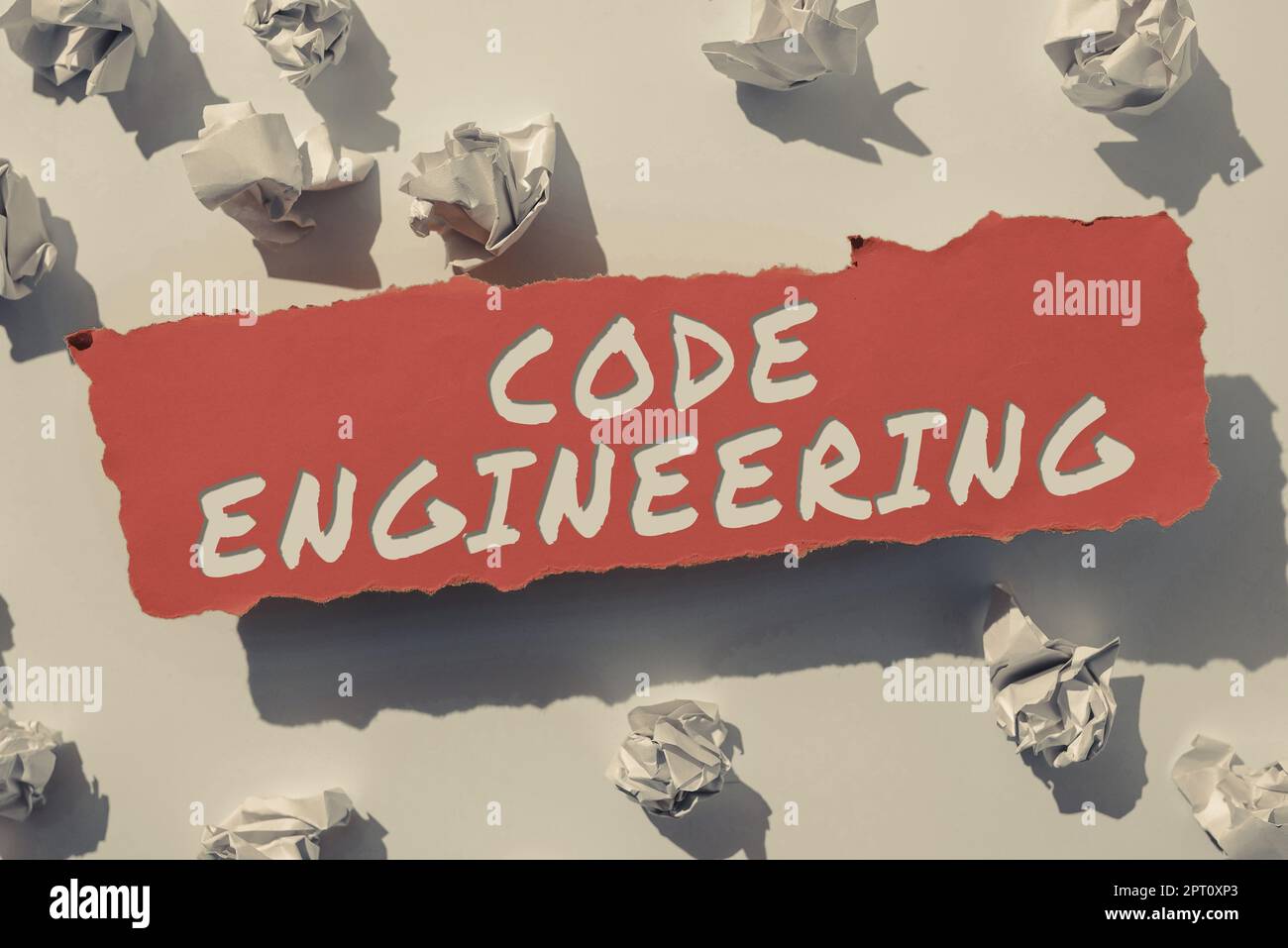 Text caption presenting Code Engineering, Concept meaning significant ...