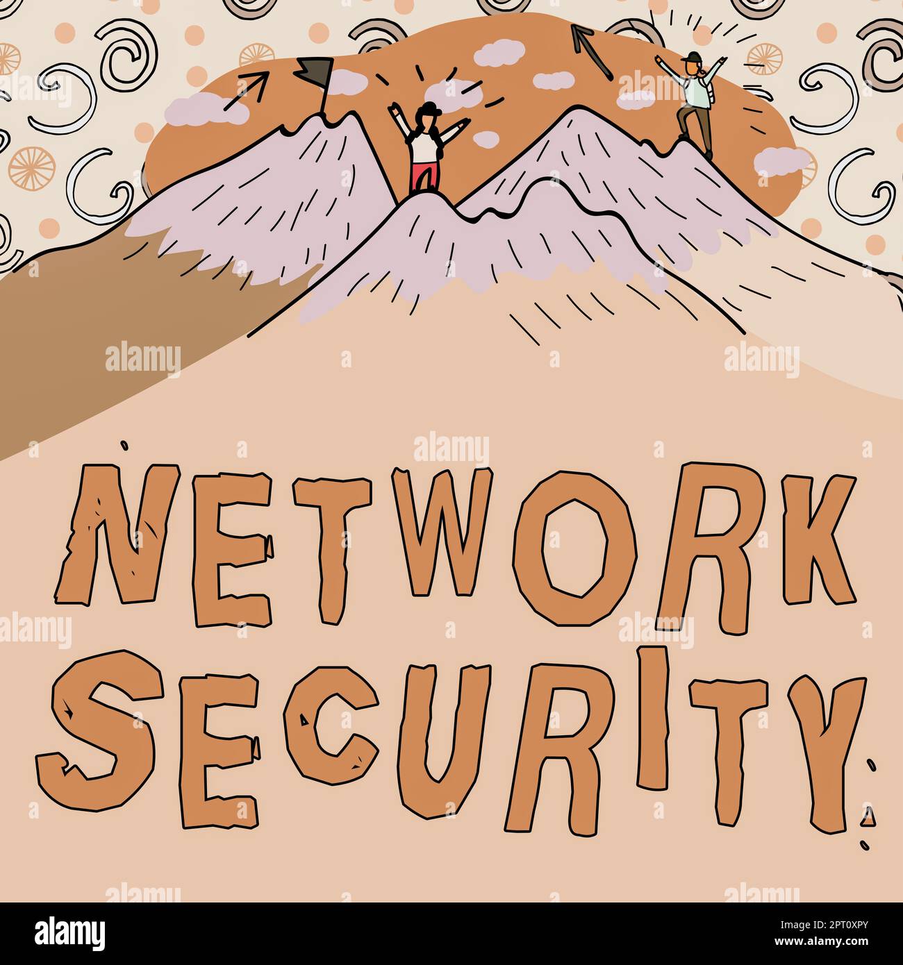 Conceptual Caption Network Security Concept Meaning Practice Of Securing A Computer Web From