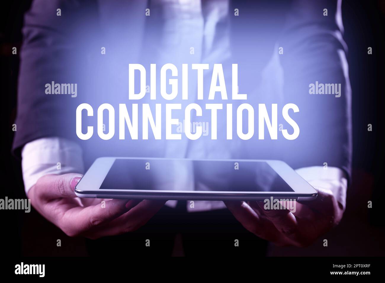 Handwriting text Digital Connections, Concept meaning virtual network ...