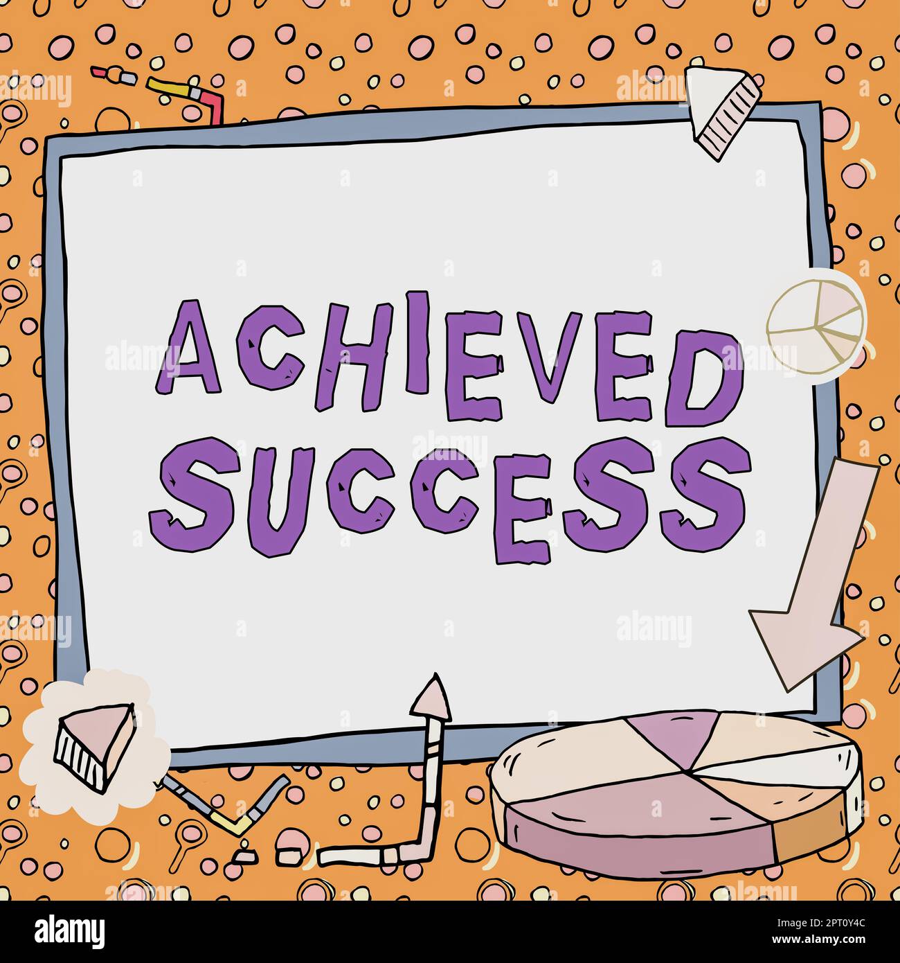 Text showing inspiration Achieved Success, Concept meaning the ...