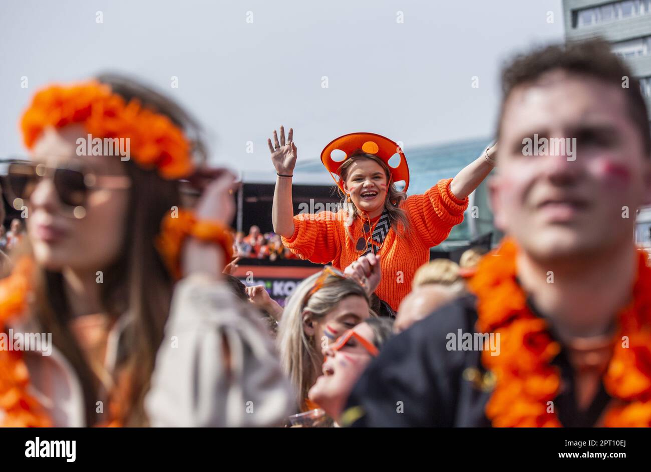 BREDA - Festival visitors during the King's Day party of Radio 538 on ...