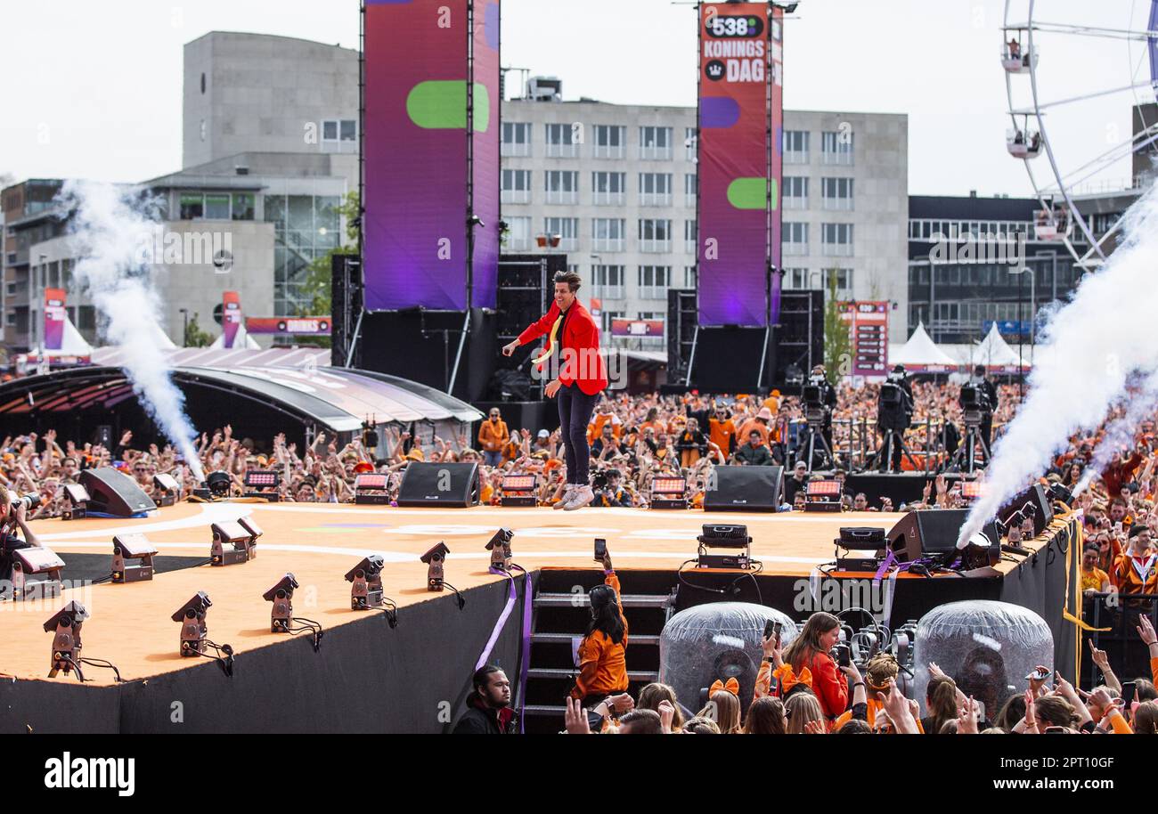 BREDA - Snollebollekes performs during the King's Day party of Radio ...