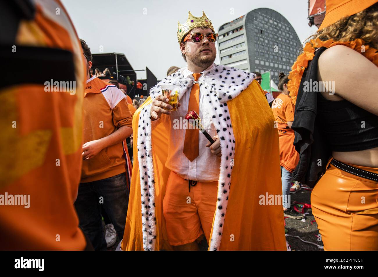 BREDA - Festival visitors during the King's Day party of Radio 538 on ...