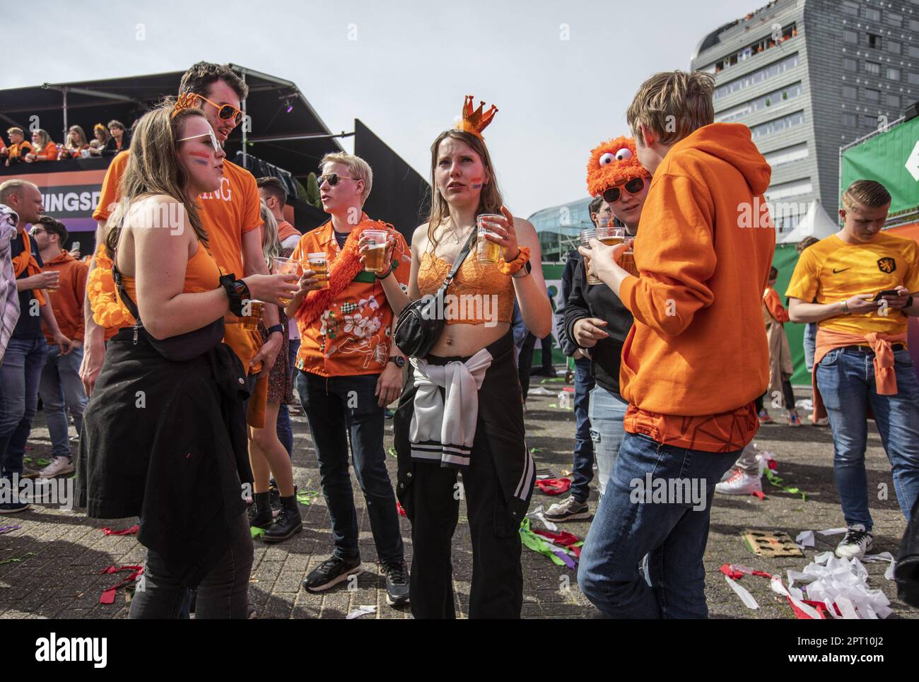 BREDA - Festival visitors during the King's Day party of Radio 538 on ...