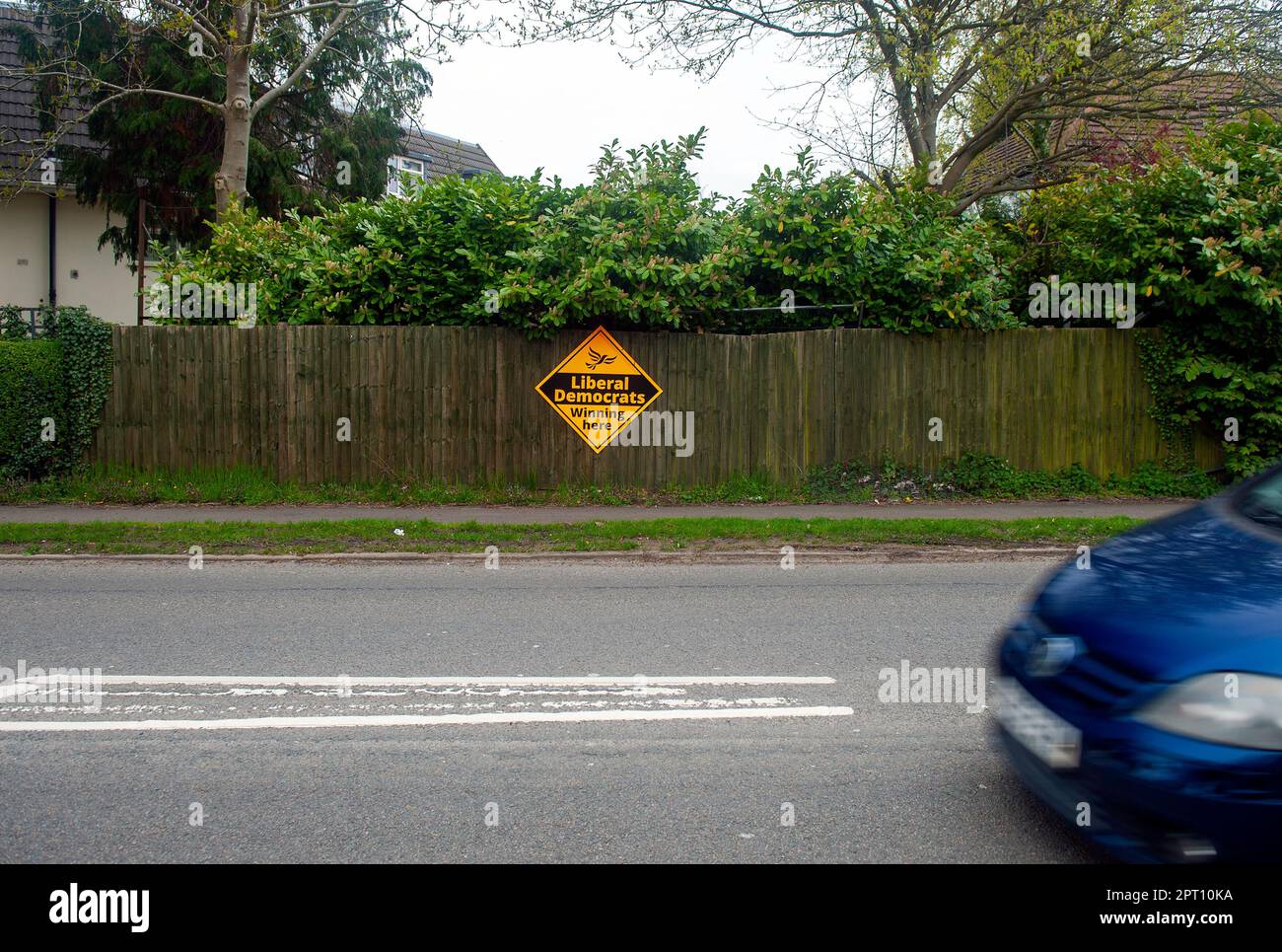 Local election political party placards. Many local council elections ...