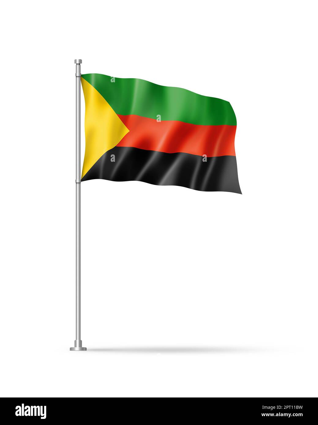 Azawad MNLA flag, 3D illustration, isolated on white Stock Photo - Alamy
