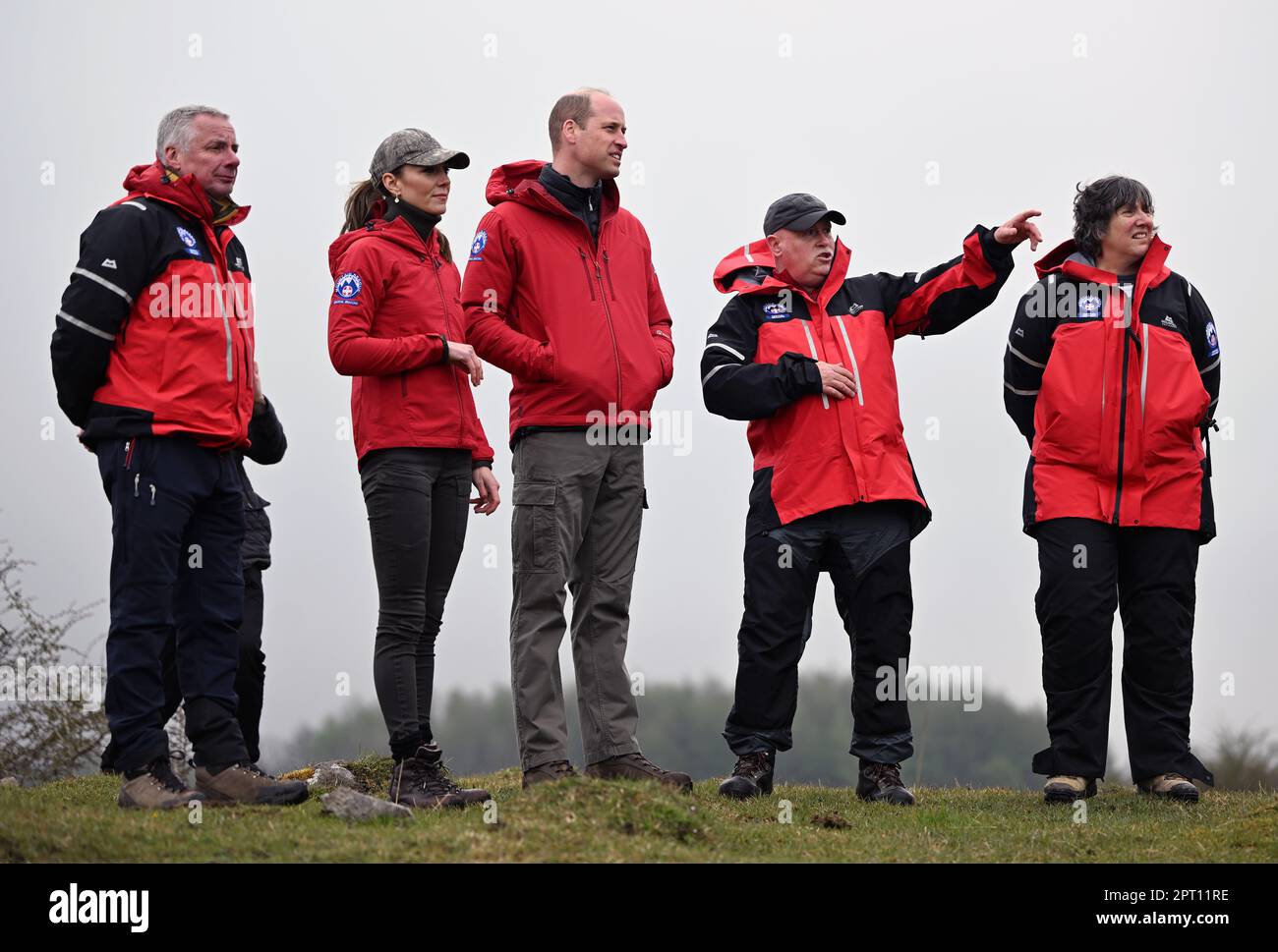 The Prince and Princess of Wales speak with volunteers to hear about ...